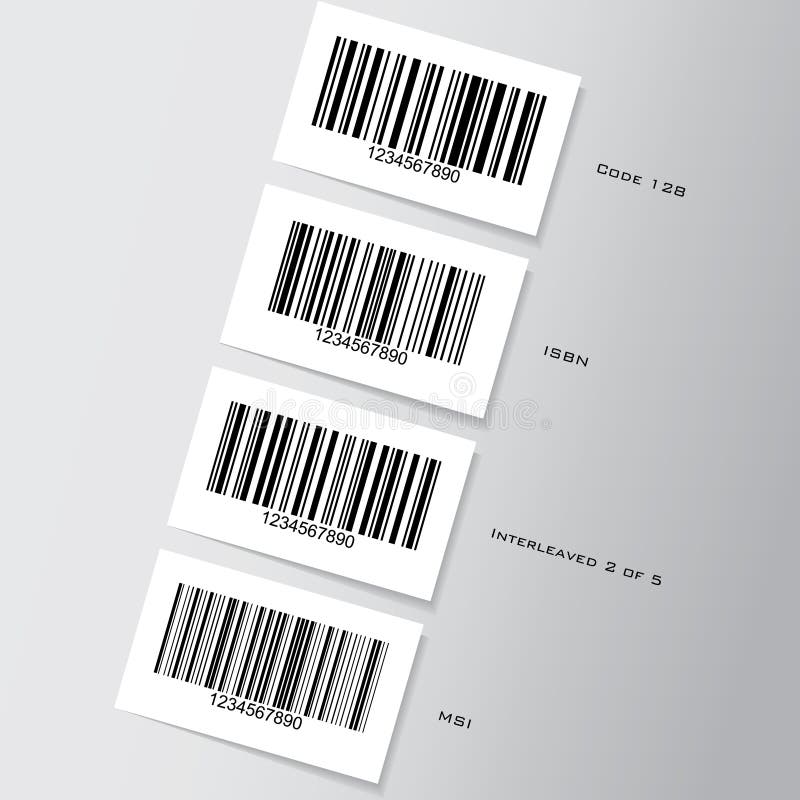 Set of barcode stickers stock illustration. Illustration of digital ...