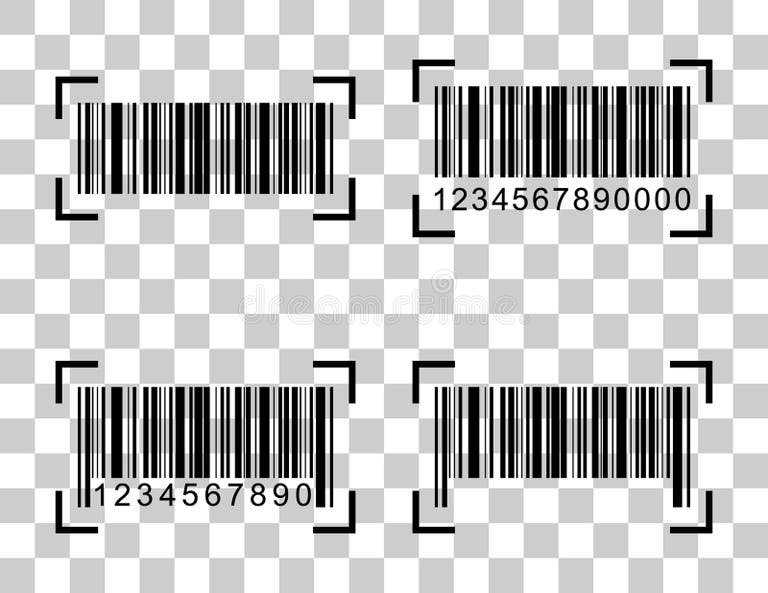 Set of Barcode Vector Icon. Bar Code for Web Flat Design Stock Vector ...