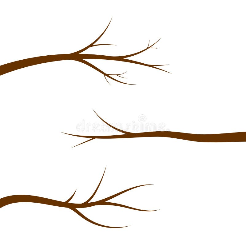 Set of bare tree branches stock vector. Illustration of bare - 156303182