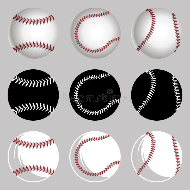 Set Baseball balls stock vector. Illustration of grand - 96700216