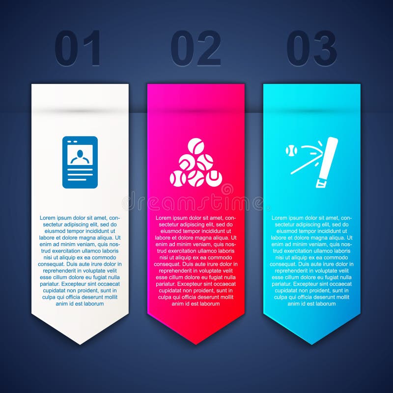 Set Baseball Card, and Bat with. Business Infographic Template Stock ...