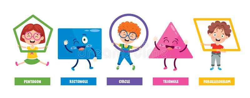 Set of Basic Geometric Shapes Stock Vector - Illustration of ...