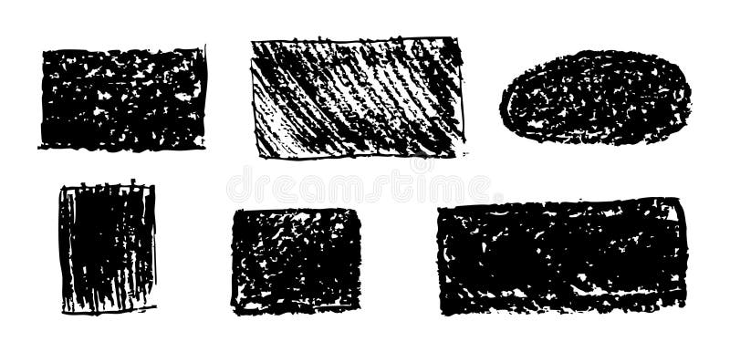 Set of Basic Geometric Shapes. Oval, Square, Rectangle Drawn with ...