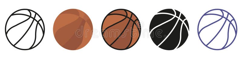 Set of Basketball Balls. Vector Image of Basketball Balls Stock Vector ...