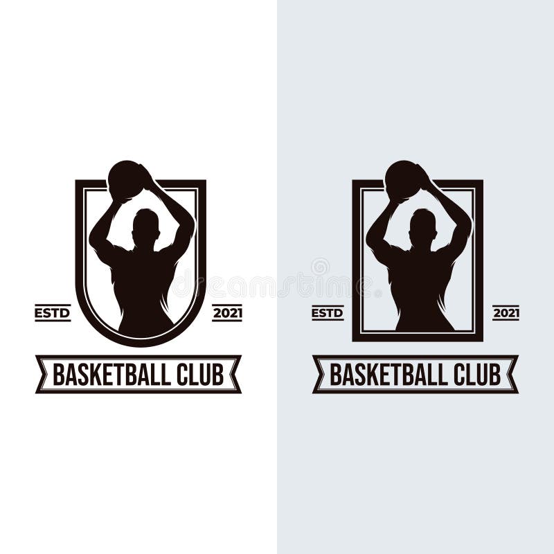 Set of Basketball Player Logo Design Stock Vector - Illustration of ...