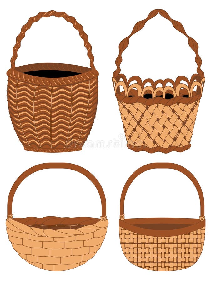 Set of Baskets stock vector. Illustration of basketry - 46729824