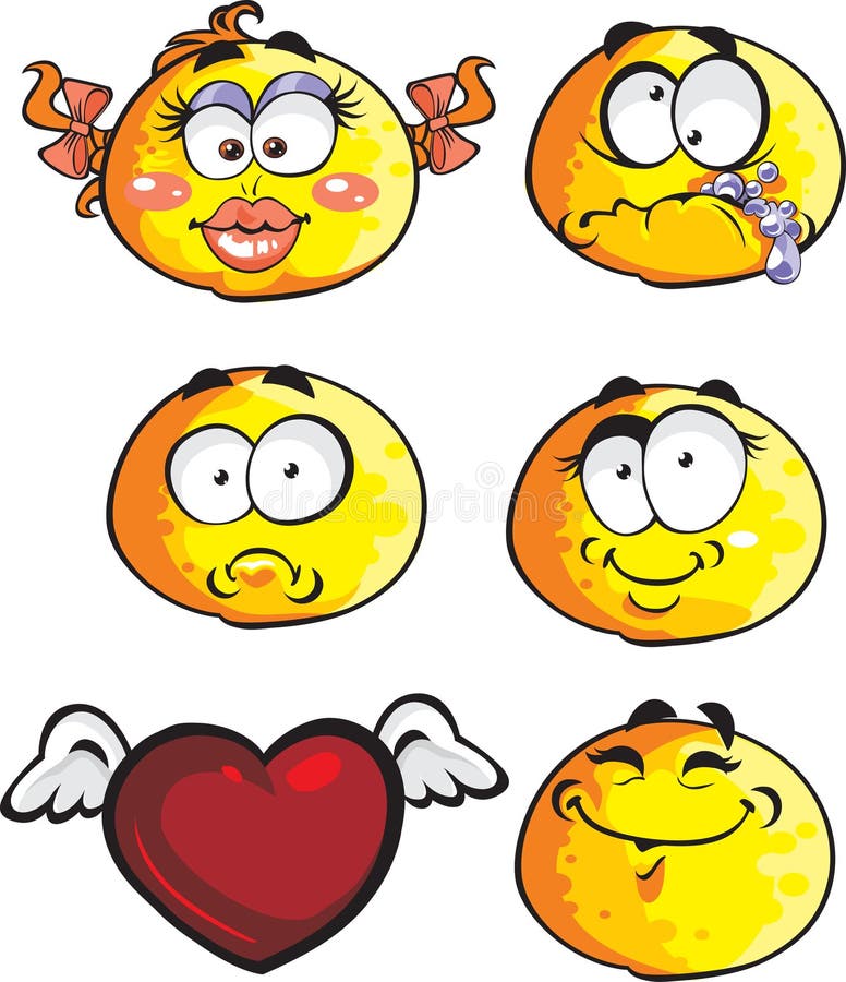 Set of batch fun smiles stock illustration. Illustration of livid ...