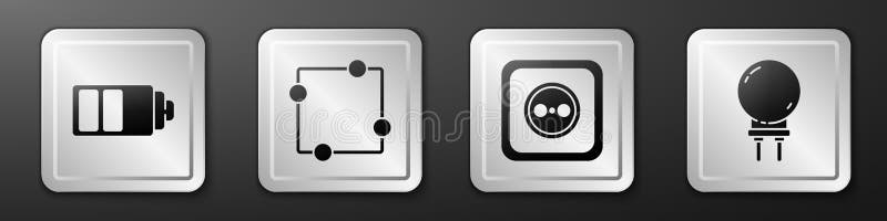 Set Battery Charge Level Indicator, Electric Circuit Scheme, Electrical ...