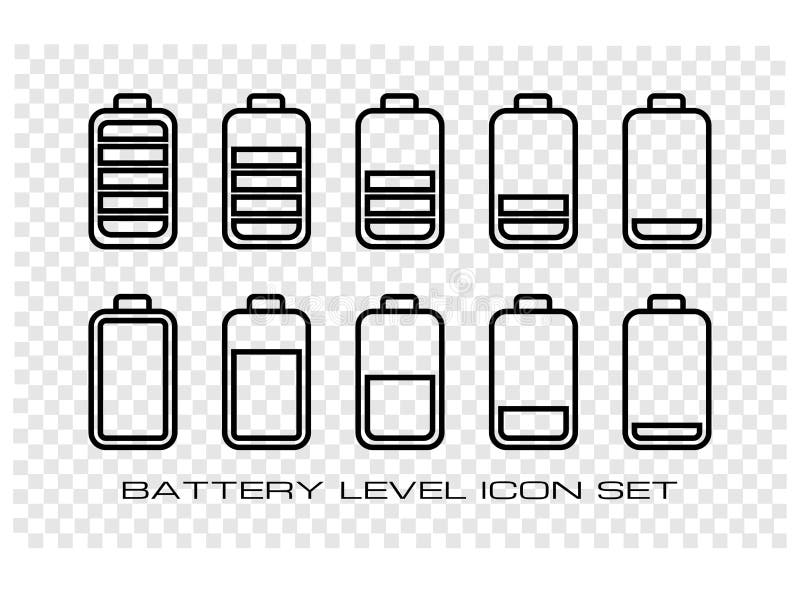 Set of Battery Charging Icon. Vector Illustration. Stock Vector ...