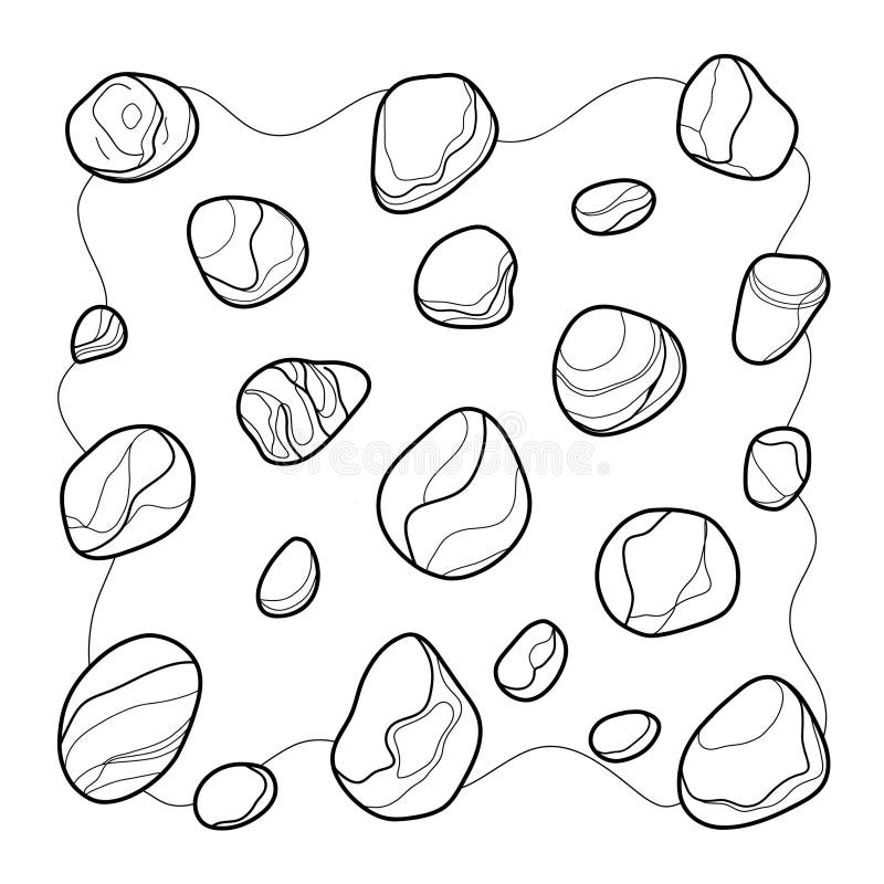 Outline Pebbles Stock Illustrations – 219 Outline Pebbles Stock ...