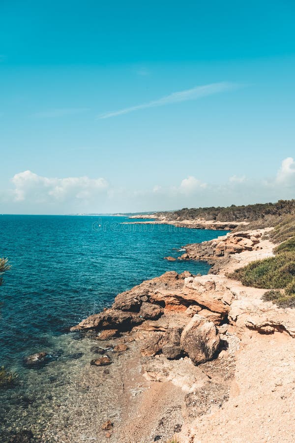Set of Beaches in the Mediterranean Sea Stock Photo - Image of beaches ...