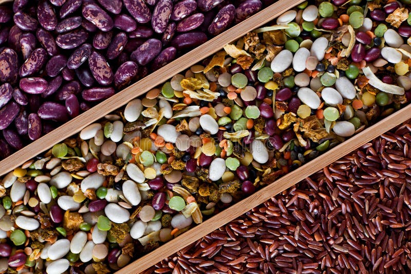 Set of Beans, Rice, Lentils, Spices for Cooking Stock Image - Image of ...