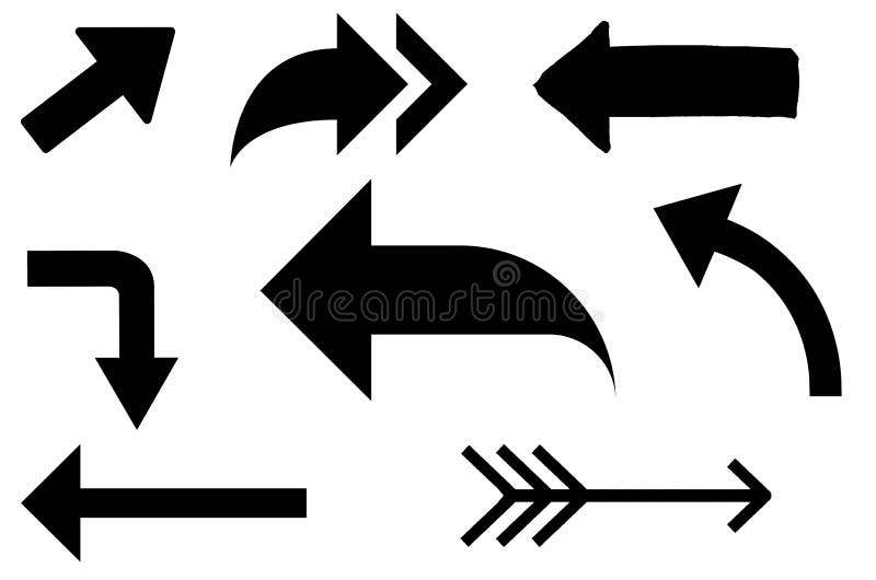 Set of Beautiful Arrow Icons Stock Illustration - Illustration of ...