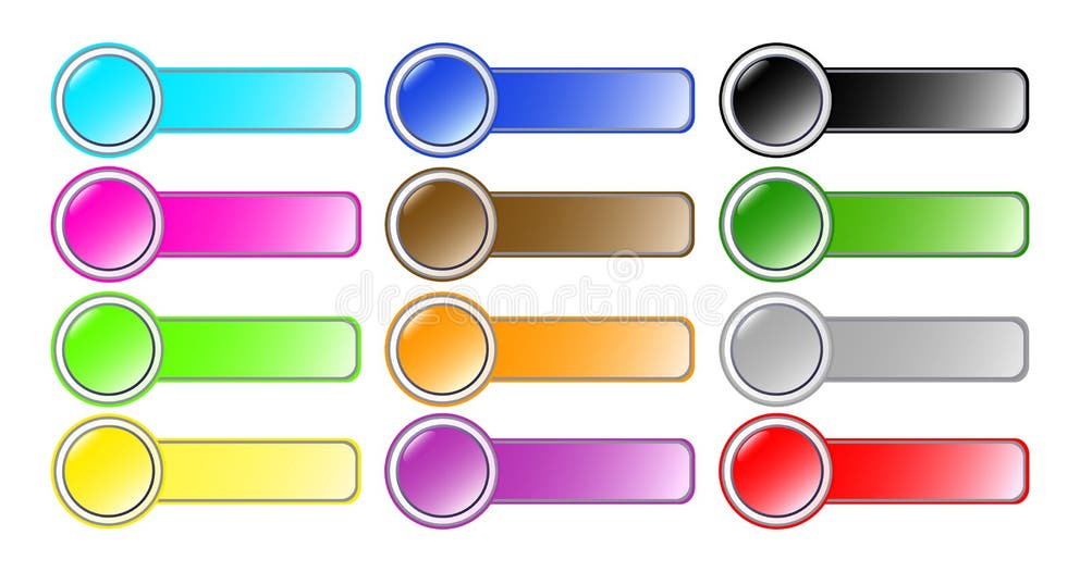 Set of beautiful buttons stock illustration. Illustration of graphics ...