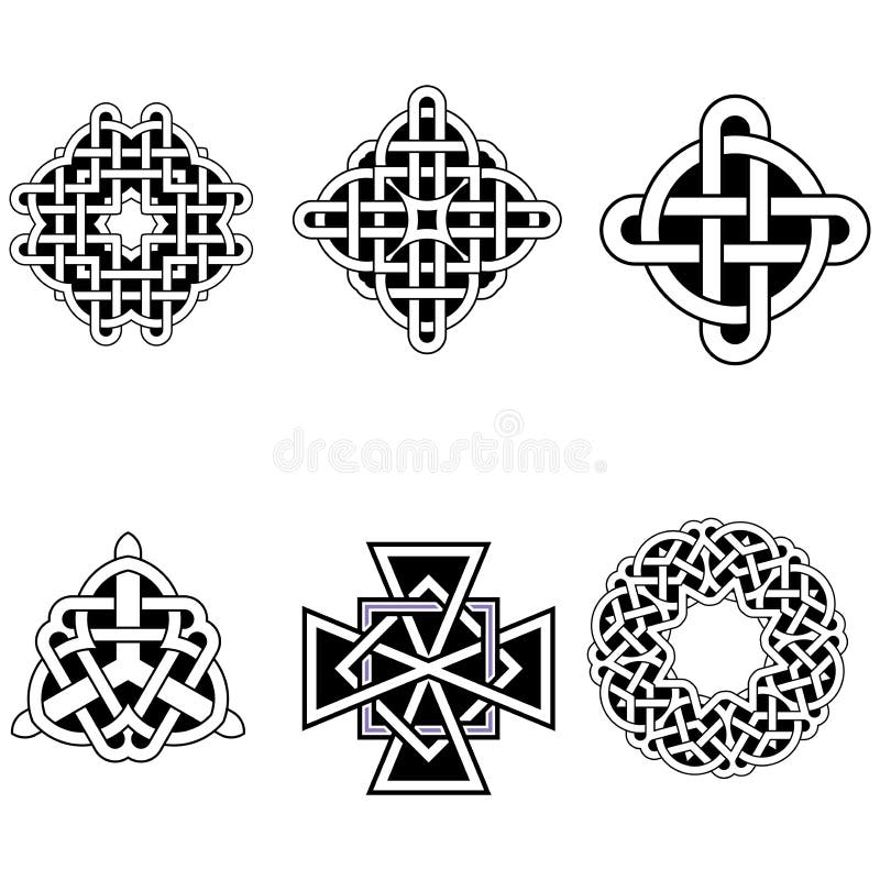 Beautiful Celtic Font with Patterns Stock Vector - Illustration of ...