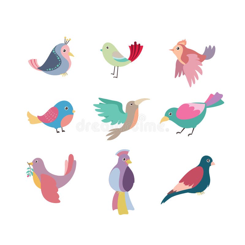 Stylized birds stock vector. Illustration of design, bird - 30346182