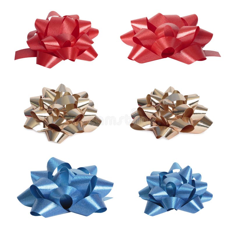 Set of Beautiful Colourful Bows Stock Photo - Image of isolated ...