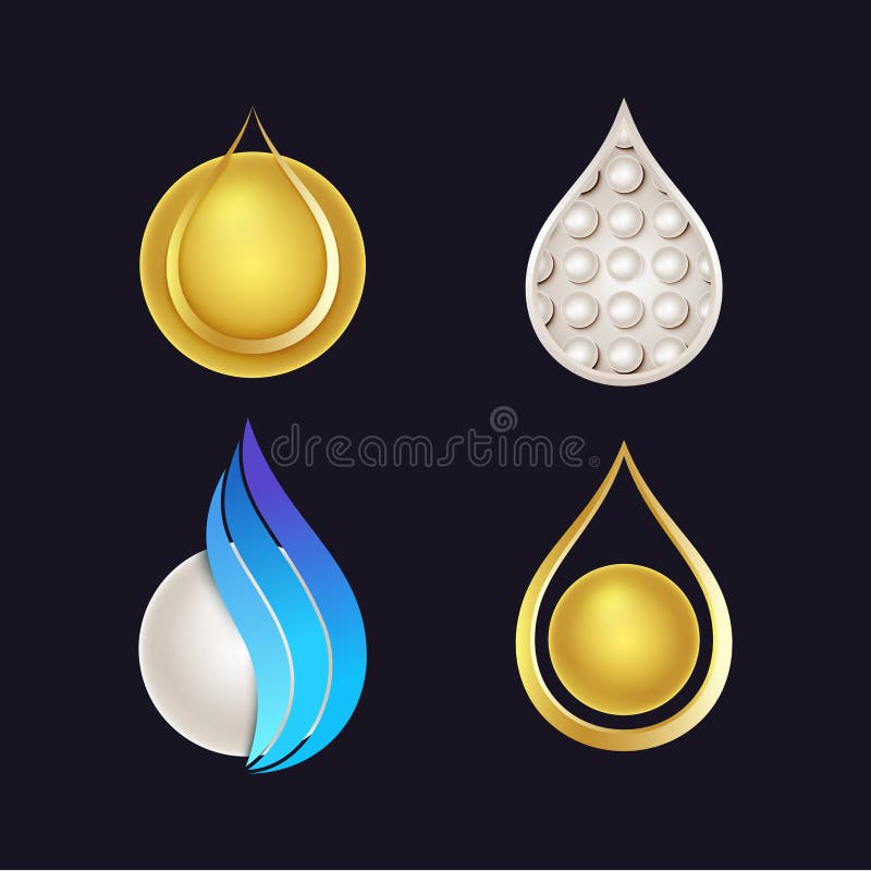 Set of Beautiful Cosmetics Logos Stock Vector - Illustration of natural ...