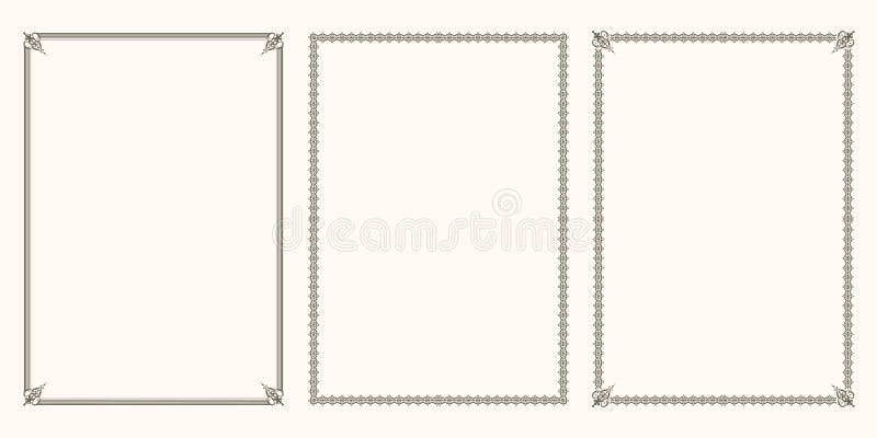 A set of beautiful frames stock vector. Illustration of template ...