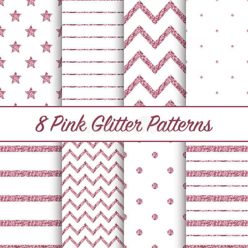 Set of Beautiful Glitter Patterns for Different Festive Designs Stock ...