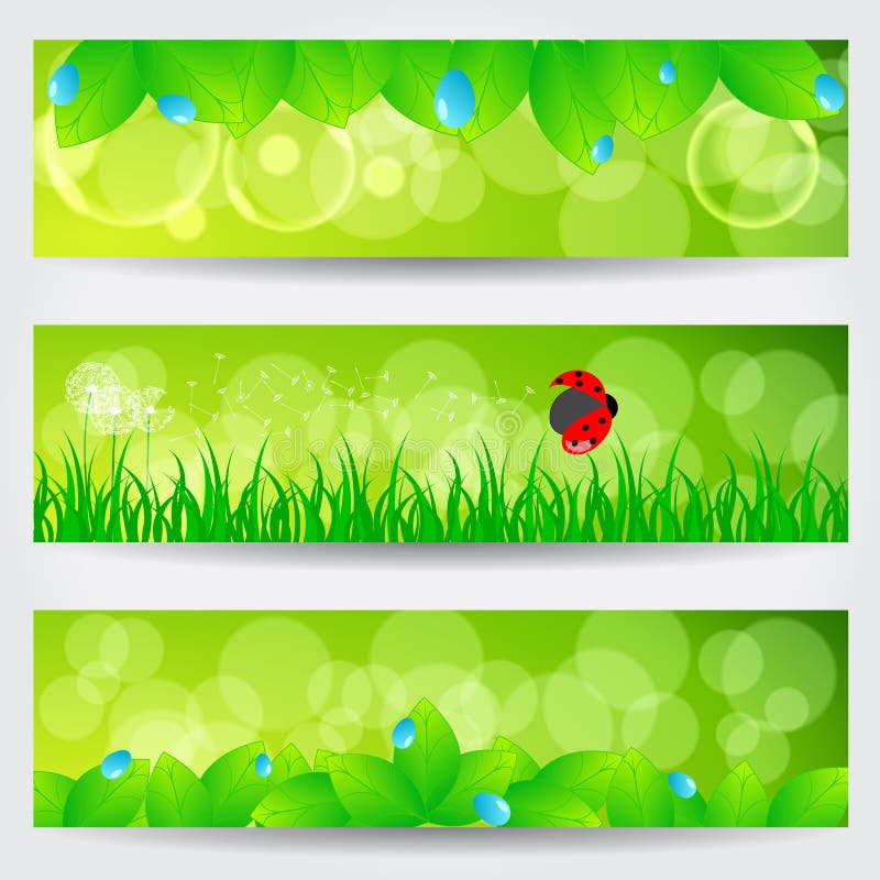 Spring web banners stock vector. Illustration of editable - 13624697