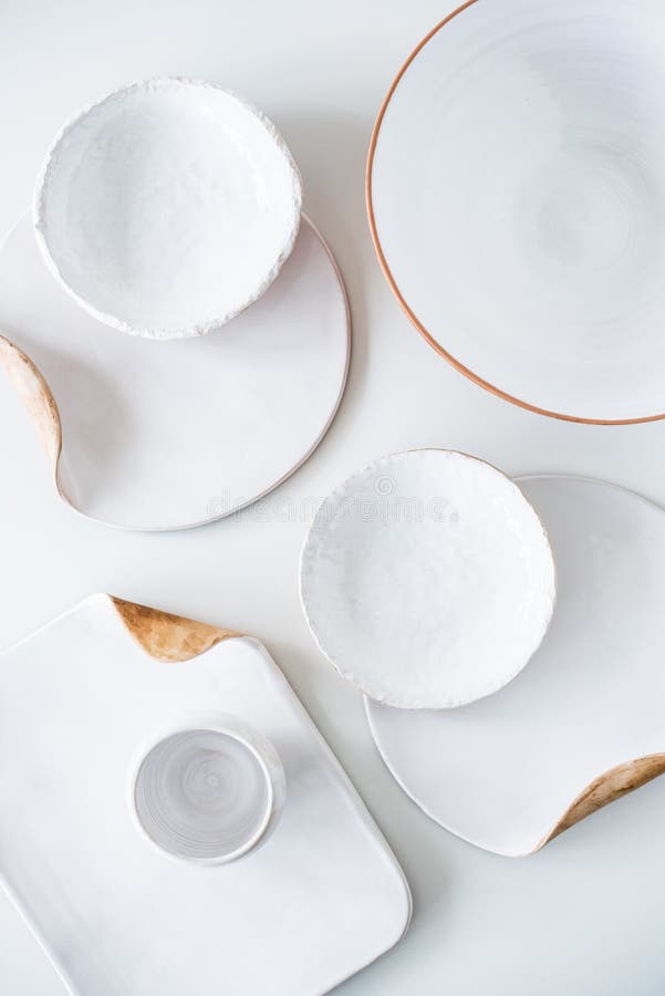 Set of Beautiful Handmade Ceramic, Various Handcrafted Plates an Stock ...