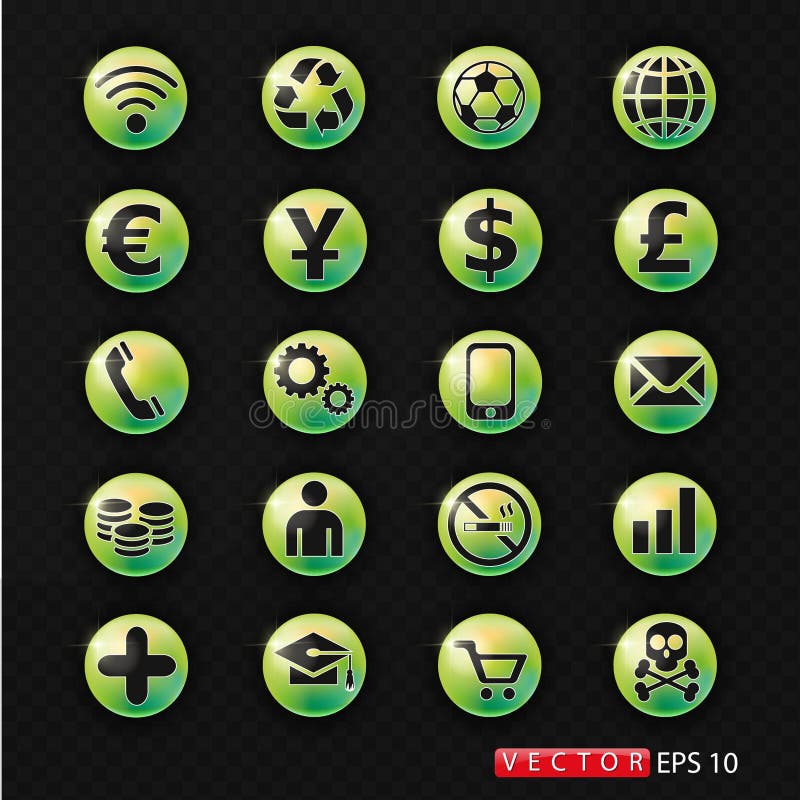 Set of Beautiful Icons for Web Design. EPS 10 Stock Illustration ...