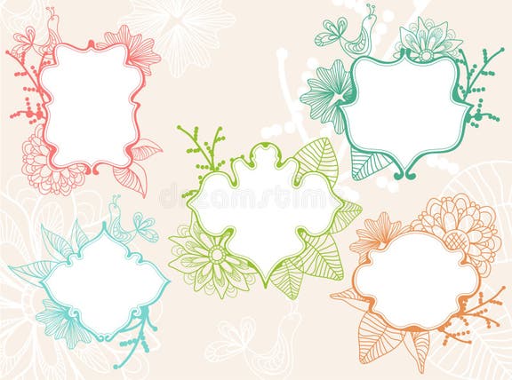 Set of beautiful labels stock vector. Illustration of banner - 22897436