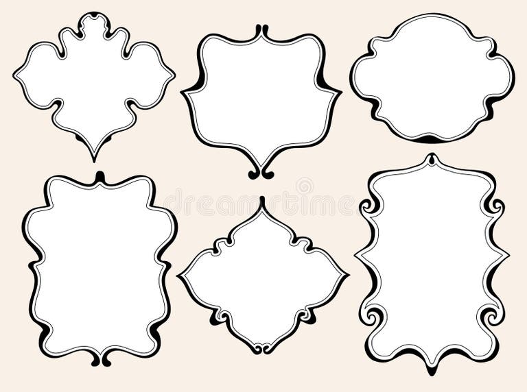 Set of beautiful labels stock vector. Illustration of line - 22993319
