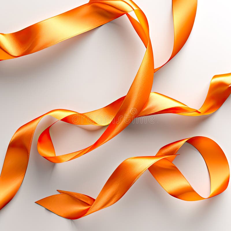 Set of Beautiful Orange Silk Bow Decorations Stock Photo - Image of packaging, orange: 309950118