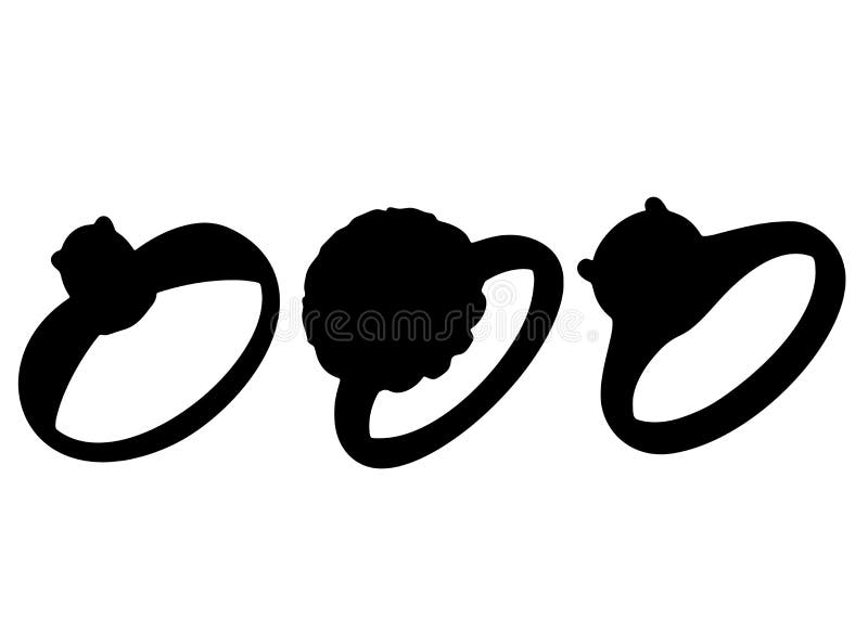 Set of beautiful rings. stock vector. Illustration of beautiful - 229428881