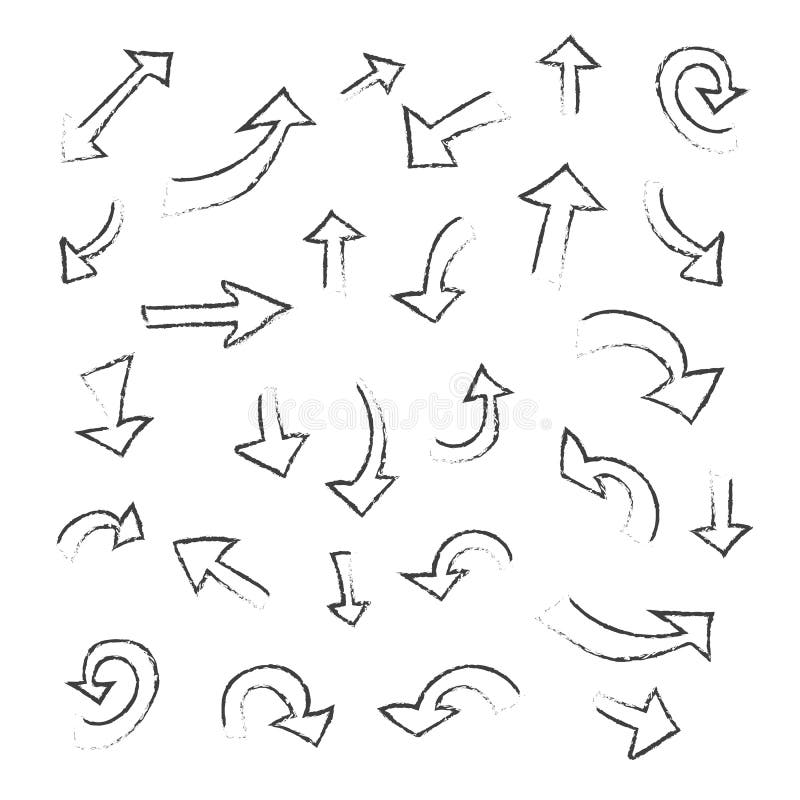 The Set of Beautiful Simple Arrows for Design Stock Vector ...