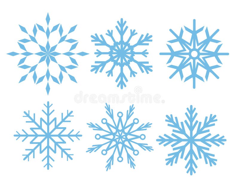 Set of Beautiful Snowflakes for Your Design, Stock Vector Illustration ...