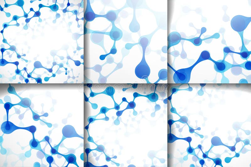 Set Beautiful Structures of the DNA Molecule Stock Vector ...