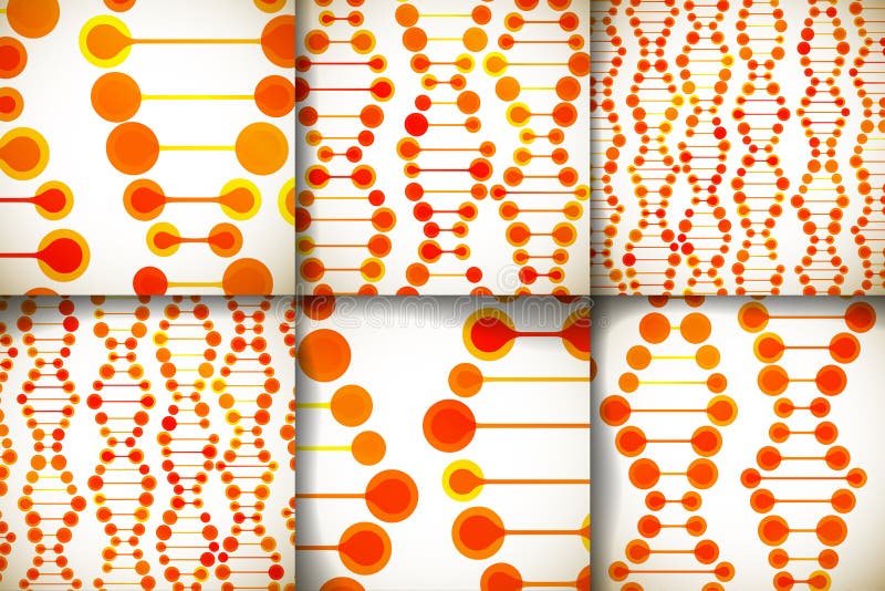 Set Beautiful Structures Of The DNA Molecule Stock Vector ...