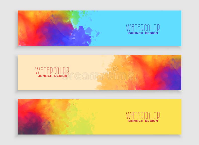 Set of Beautiful Web Business Banner Templates for Website Sliders ...