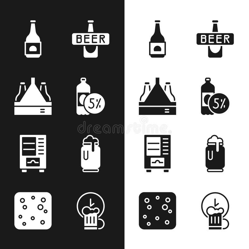 Set Beer Bottle, Pack of Beer Bottles, Vending Machine, Can with Foam ...