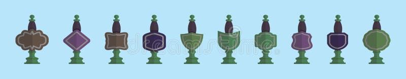 Set of Beer Pump Cartoon Icon Design Template with Various Models ...