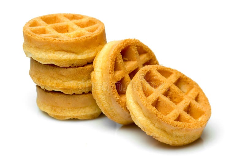 Set of Belgium Round Waffles Stock Image - Image of food, lunch: 166463203