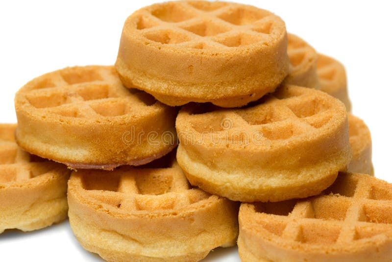 Set of Belgium Round Waffles Stock Image - Image of food, lunch: 166463203