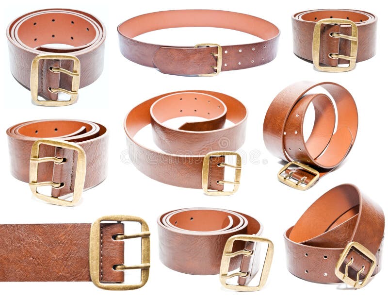 Set of belt stock photo. Image of belt, brown, gold, shot - 22855024