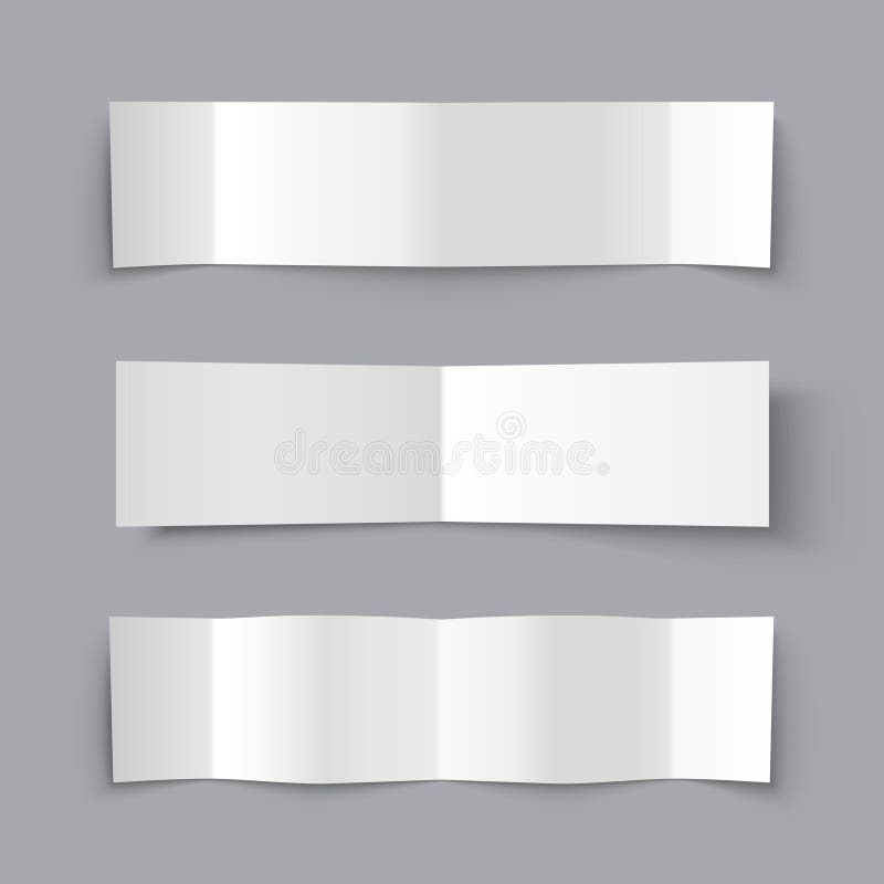 Set of Bended Paper Banners with Shadows Stock Vector - Illustration of ...