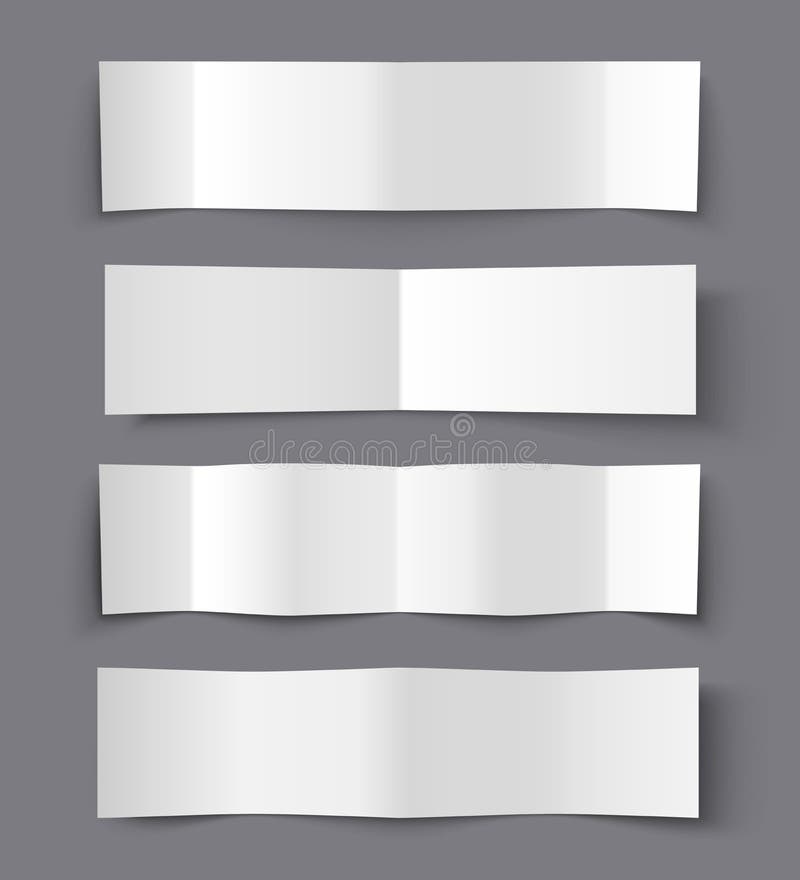 Set of Blank Paper Banners with Realistic Shadows Stock Vector ...
