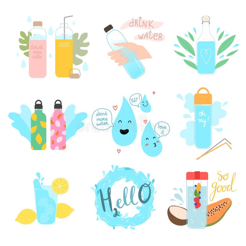 Benefits Of Drinking Water Stock Illustration Illustration Of