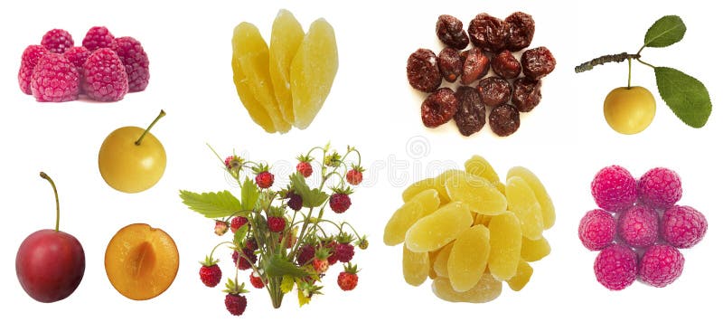Set of Berry Fruit Isolated Stock Photo - Image of cherry, raspberry ...