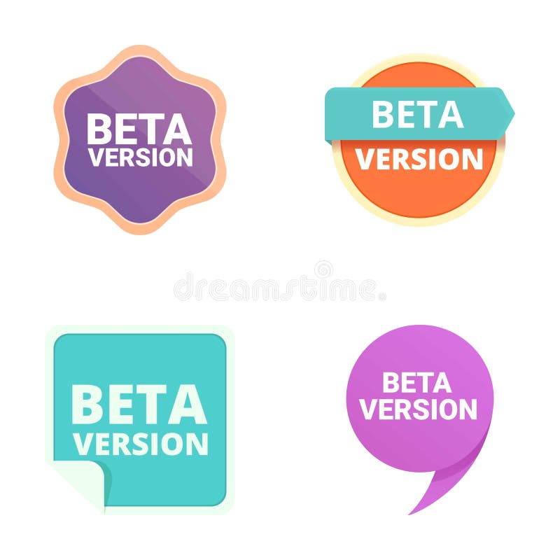 Set of Beta Version Badges Design Stock Vector - Illustration of ...