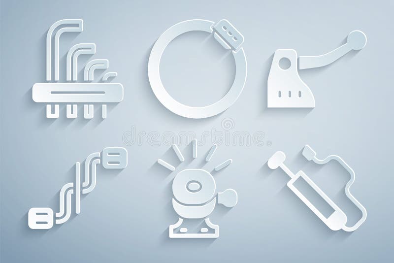 Set Bicycle Bell, Brake, Pedals, Air Pump, Disc and Tool Allen Keys ...