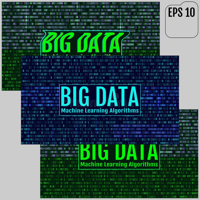 Set Of Big Data Machine Learning Algorithms Science Technology Stock