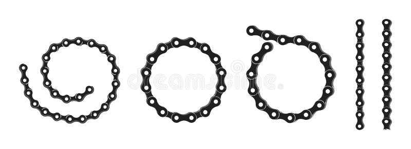 Set of Bike Link. Bicycle Chain Link Collection Stock Vector ...
