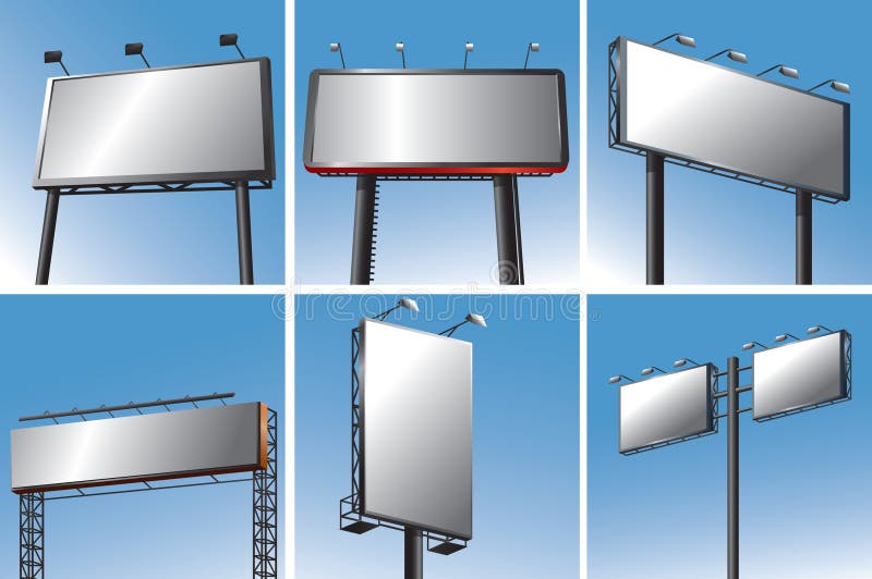 Set of Billboards. Vector Illustration Decorative Design Stock Vector ...